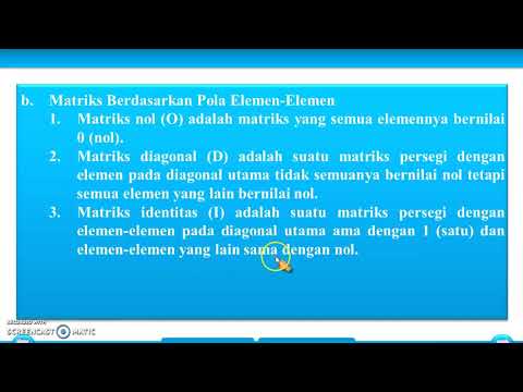 KONSEP MATRIKS (Pengertian dan Notasi Matriks)