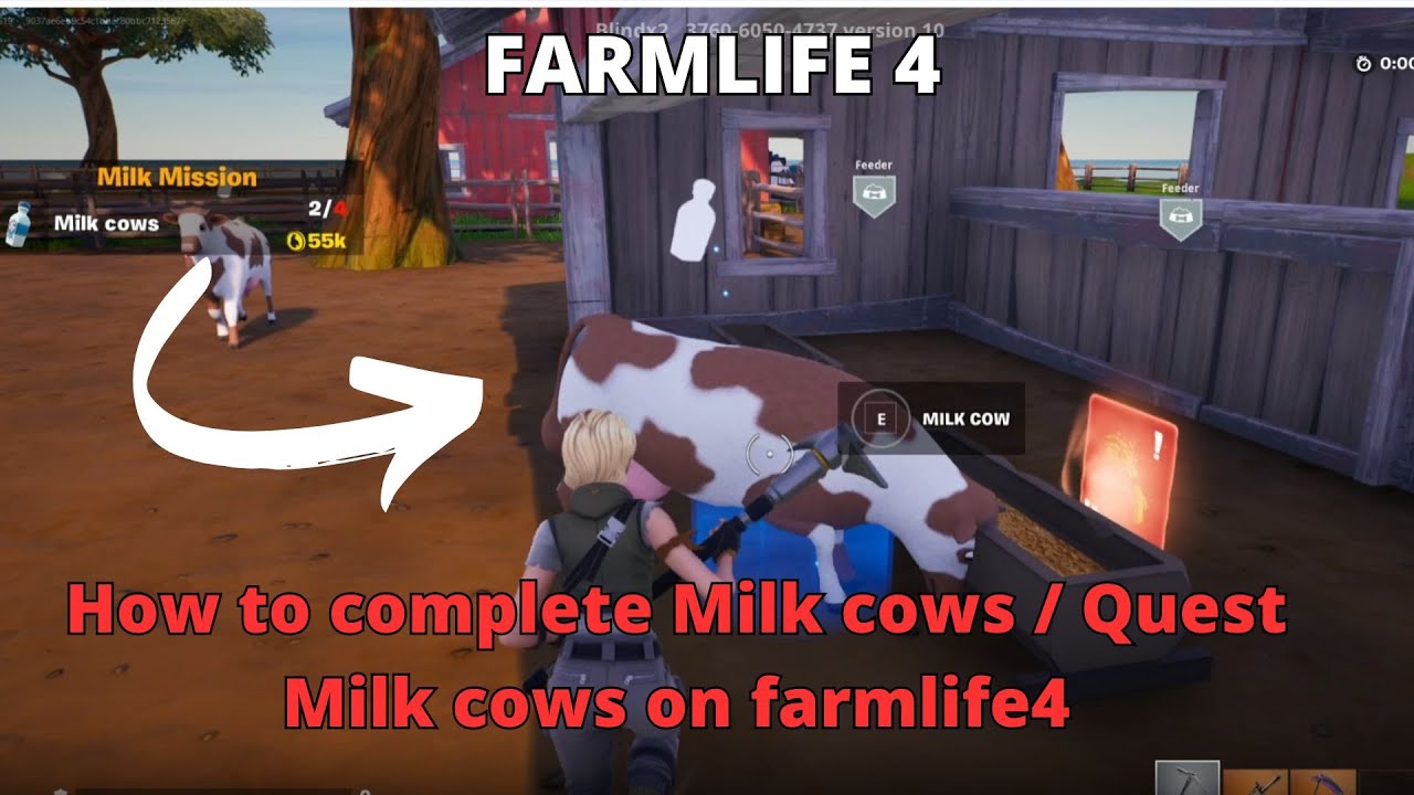 How to complete Milk cows / Quest Milk cows on farmlife4 FORTNITE ...
