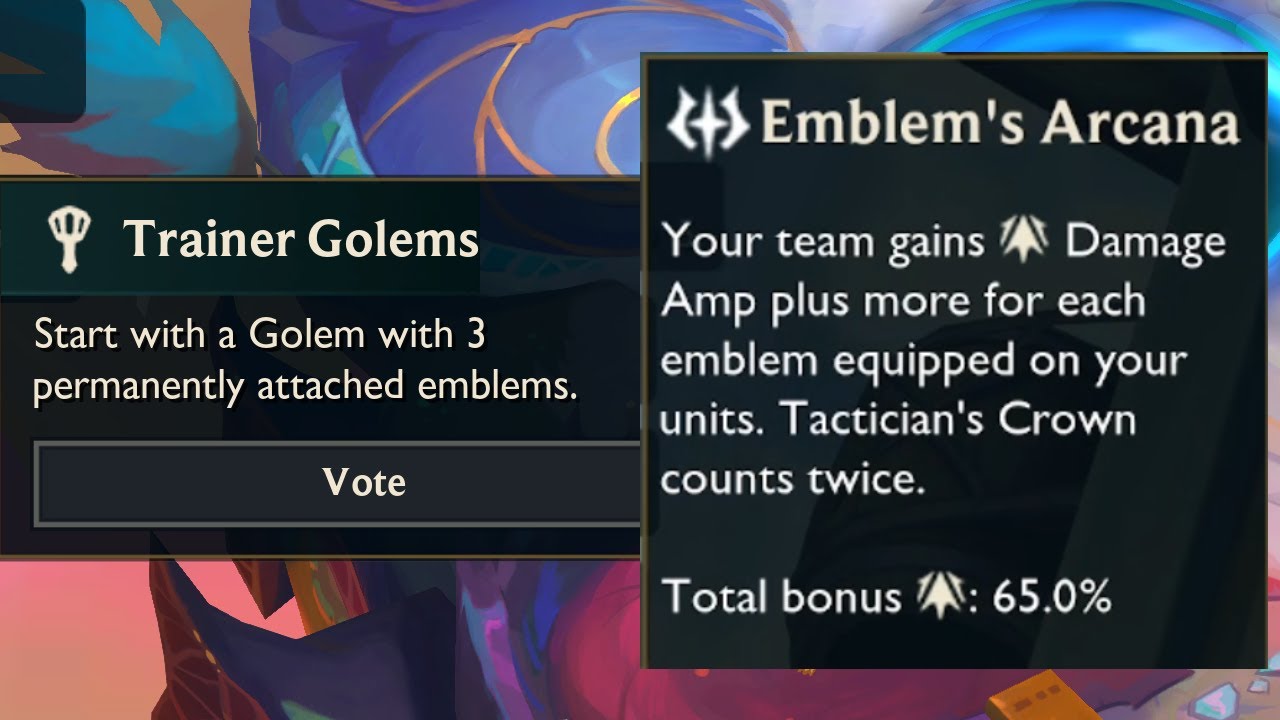 I got THE best emblem for Trainer Golem! In the end i had 65% BONUS ...