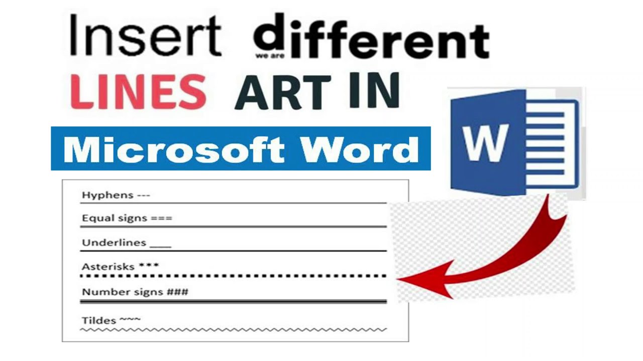 How to Insert Different Horizontal Lines in MS Word |Stylish Lines ...