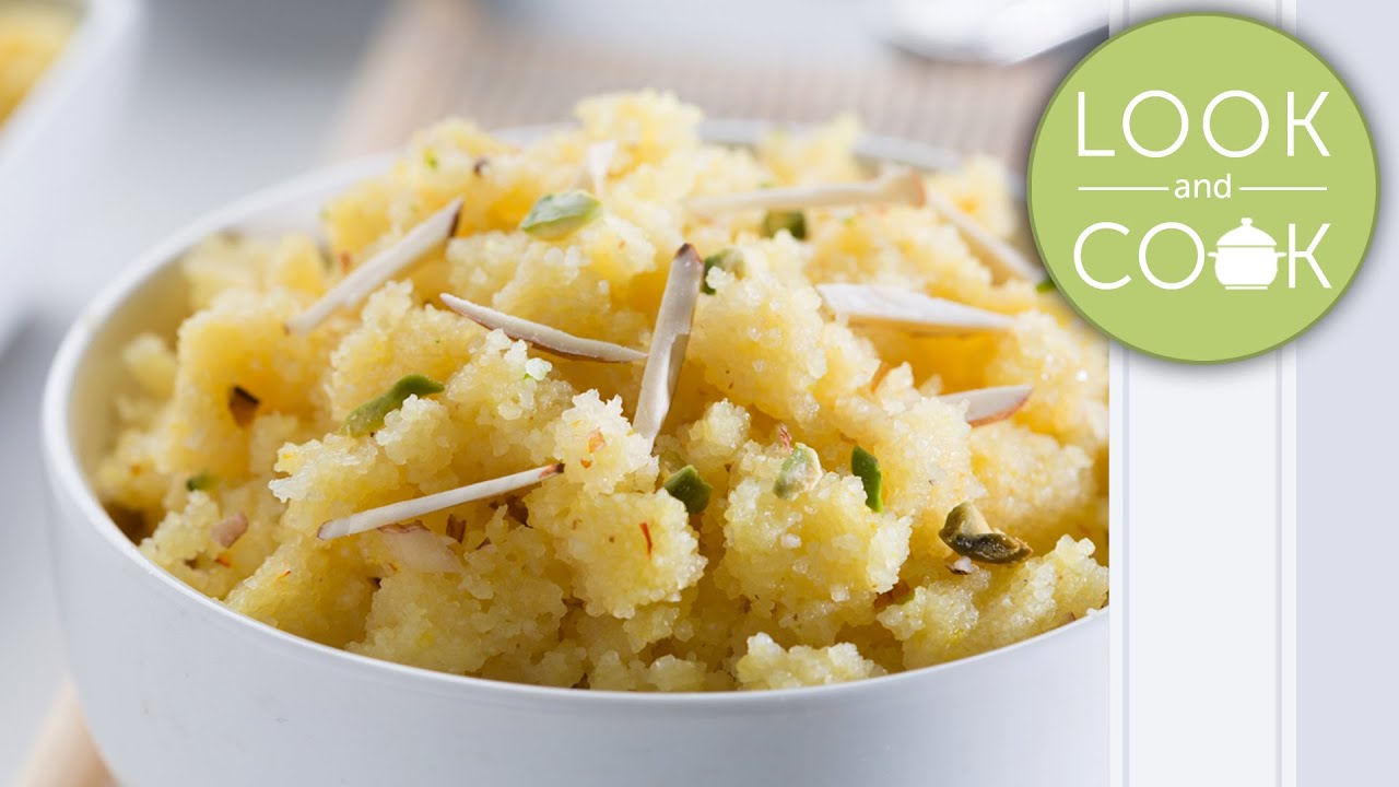 Semolina desert recipe - Look and Cook step by step recipes | How to ...