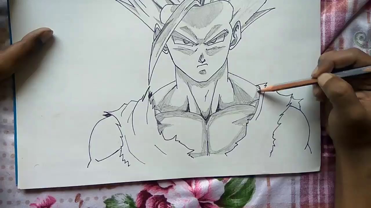 How to draw gohan super saiyan 2 step by step - YouTube