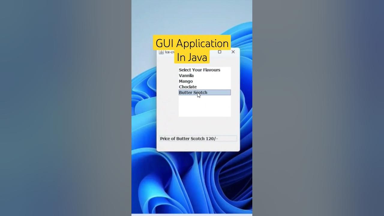 GUI Application in Java #viral #shortsfeed #viralvideo #youtubeshorts # ...