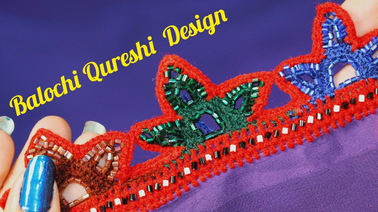 Balochi Qureshi Design-Easy Quick Method,#balochiculture #balochi # ...