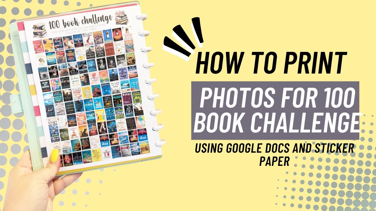 How to Print Book Covers for 100 Book Challenge Page in Reading Planner ...
