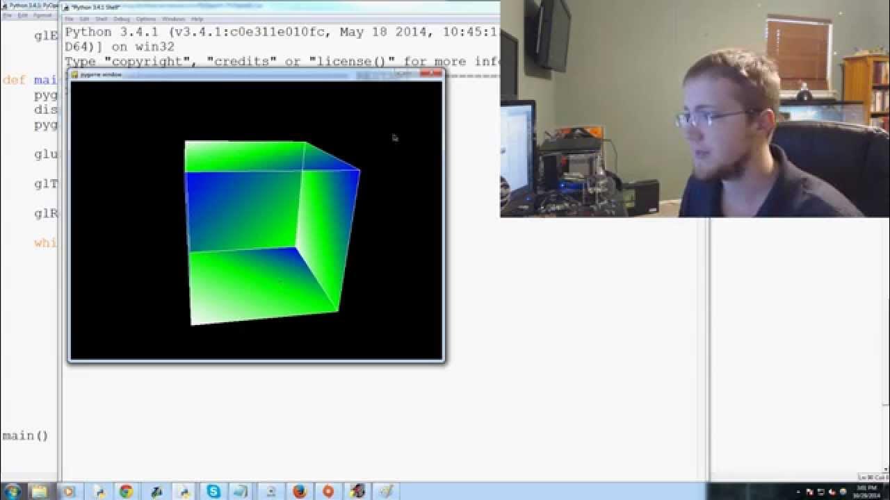 OpenGL with PyOpenGL Python and PyGame p.3 - Movement and Navigation - YouTube
