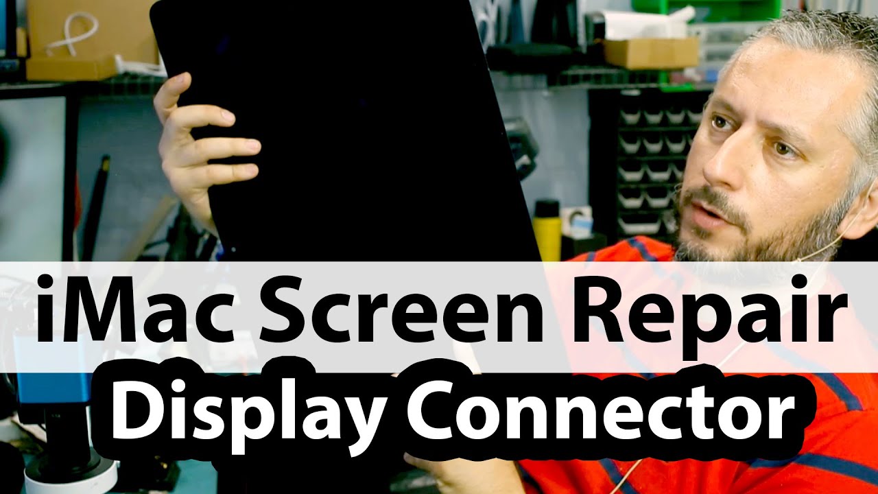 2013 iMac damaged screen LVDS display connector replacement - YouTube