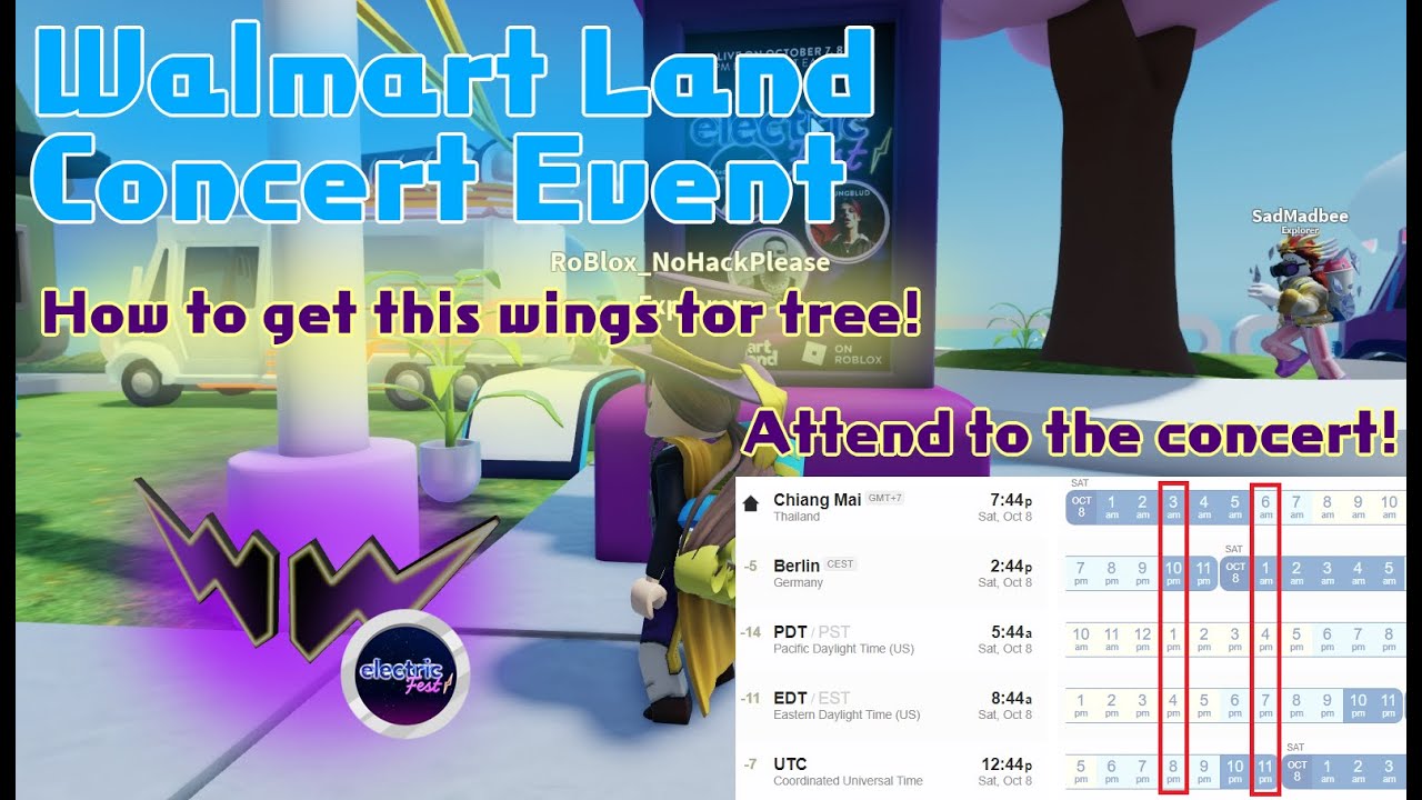 ROBLOX FREE ACCESSORY: How to get Electric Fest Wings from Walmart Land ...
