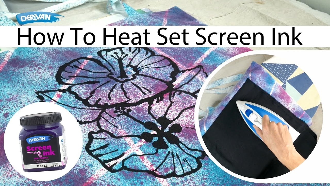 Heat fixing Screen Printing - How To Keep Your Prints Vibrant - YouTube