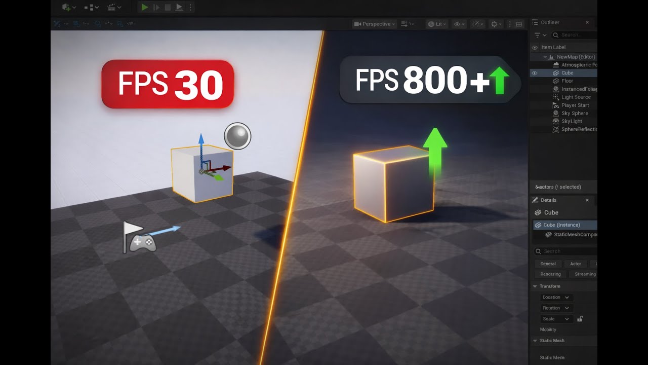 كيف تشغّل Unreal Engine 5 بأفضل أداء؟ | Optimized UE5 Base Project ...