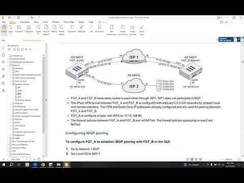 Fortinet NSE4 - Configure BGP (EBGP/ IBGP), OSPF, ROUTE MAP and PREFIX LIST - Part1 - YouTube