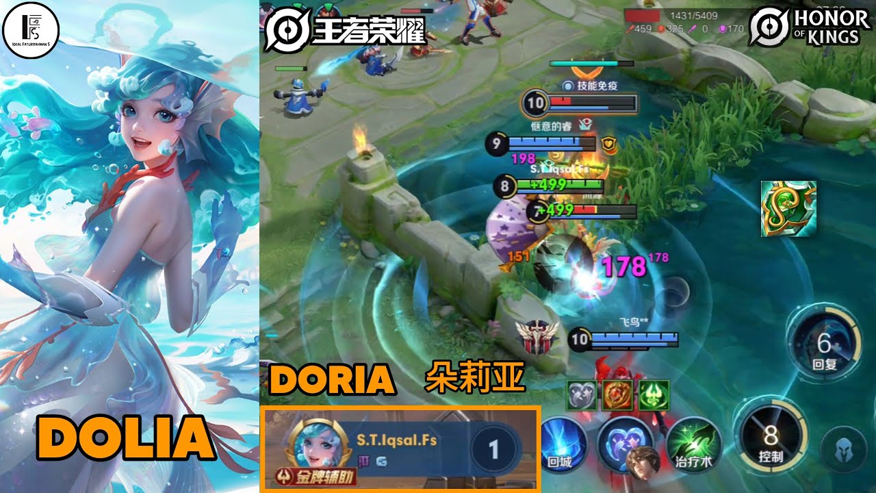 Honor of Kings : Dolia/Doria Gameplay | Support Over power | Gold ...