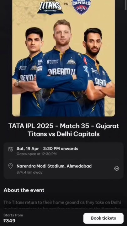 How To Book IPL Tickets 2025 by using District App #ipl #ipl2025 #bookticket #tickets #match ...