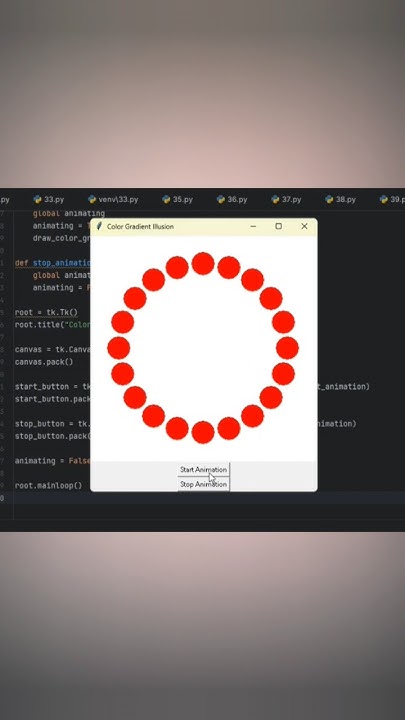 Mesmerizing Colorful Illusion Animation 🌀 #animation #python #pythondeveloper #opticalillusion ...