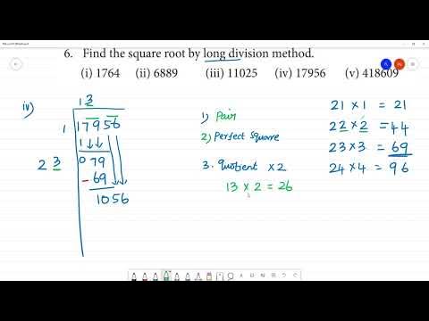 TN 1. RATIONAL NUMBERS Exercise 1.4 6. Find the square root by long ...
