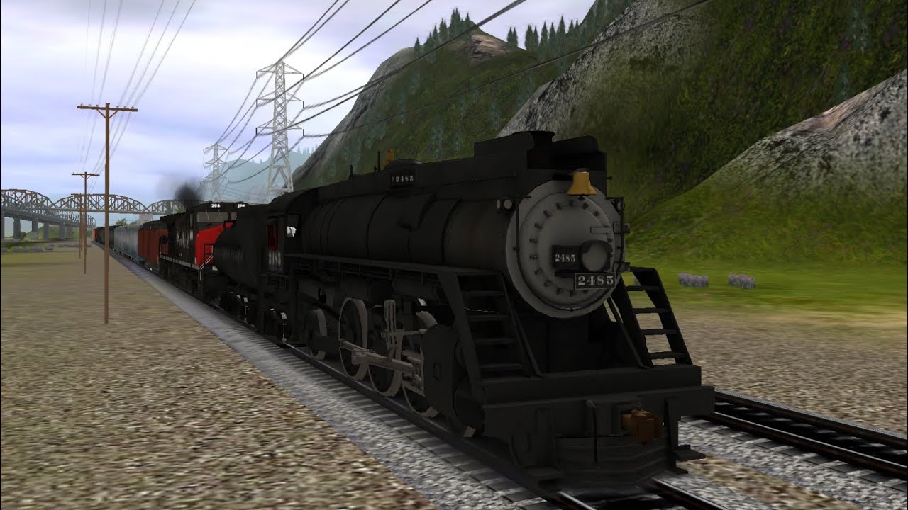 Trainz 2: Southern Pacific P-10 Christmas Passenger Train - YouTube