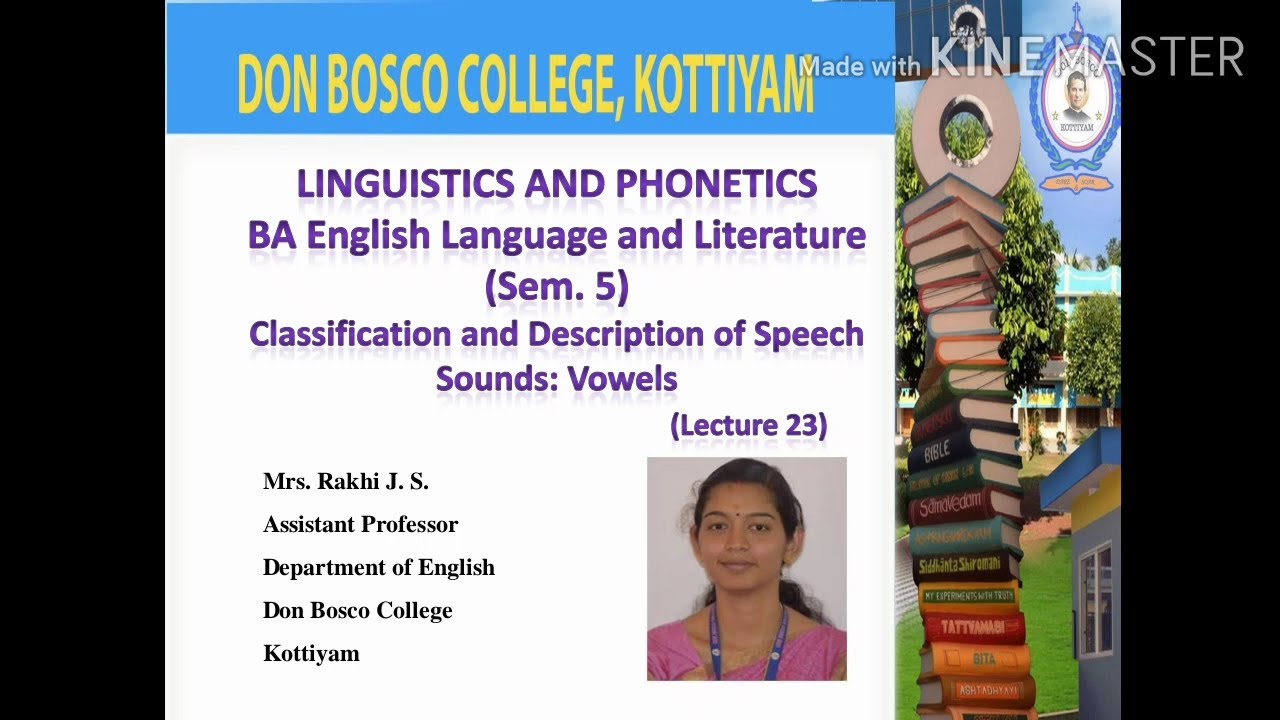 LINGUISTICS AND PHONETICS BA ENGLISH LANGUAGE AND LITERATURE SEMESTER V ...