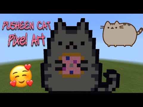 Pusheen Cat Pixel Art - YouTube