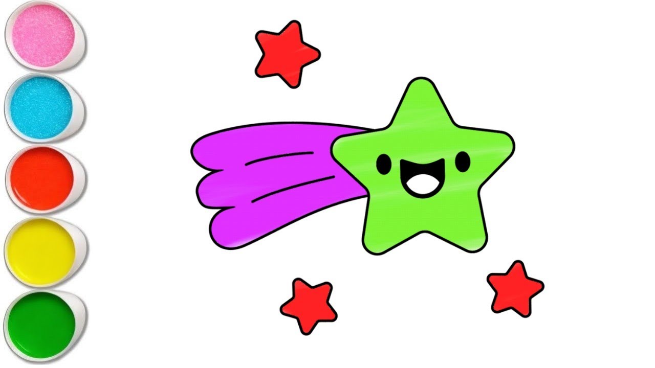 How to draw Colorful Star ⭐ | Star drawing for kids - YouTube