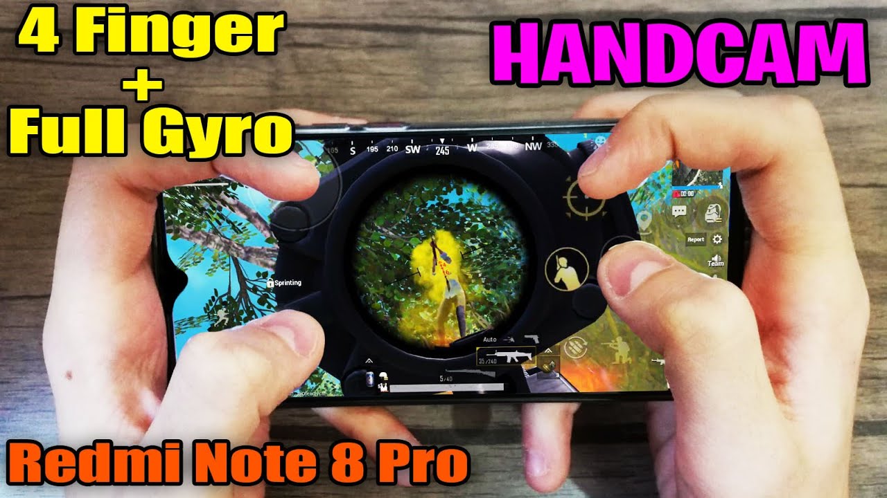 Redmi Note 8 Pro PUBG Mobile | HANDCAM 4 Finger + Gyro | Hightlight ...