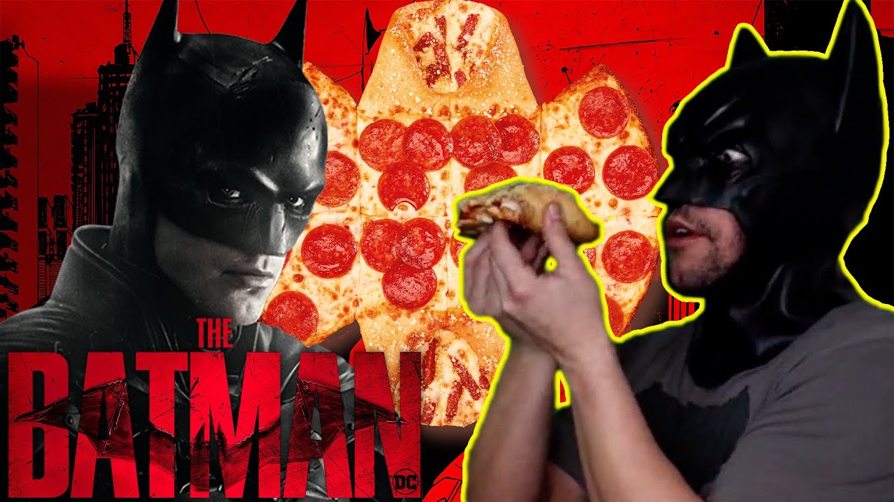 The Batman Review While Eating a Batman Pizza - Casual Batman - YouTube
