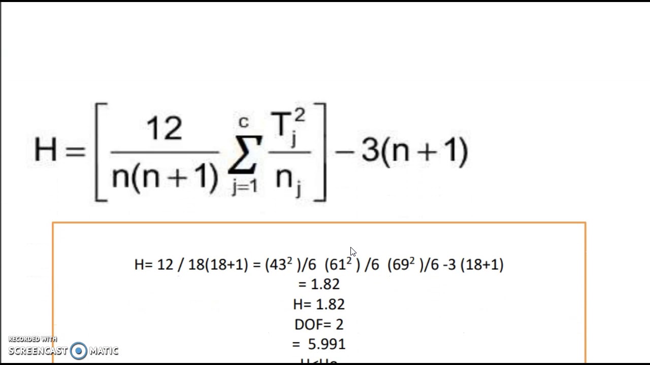 Kruskal-Wallis H Test - for commerce(08) ugc net 2019 //7310762592 ...