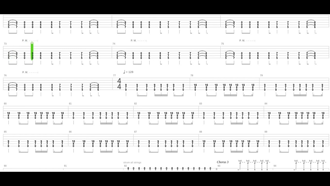 7 Words Tab by Deftones + Guitar only + Guitar tab - YouTube