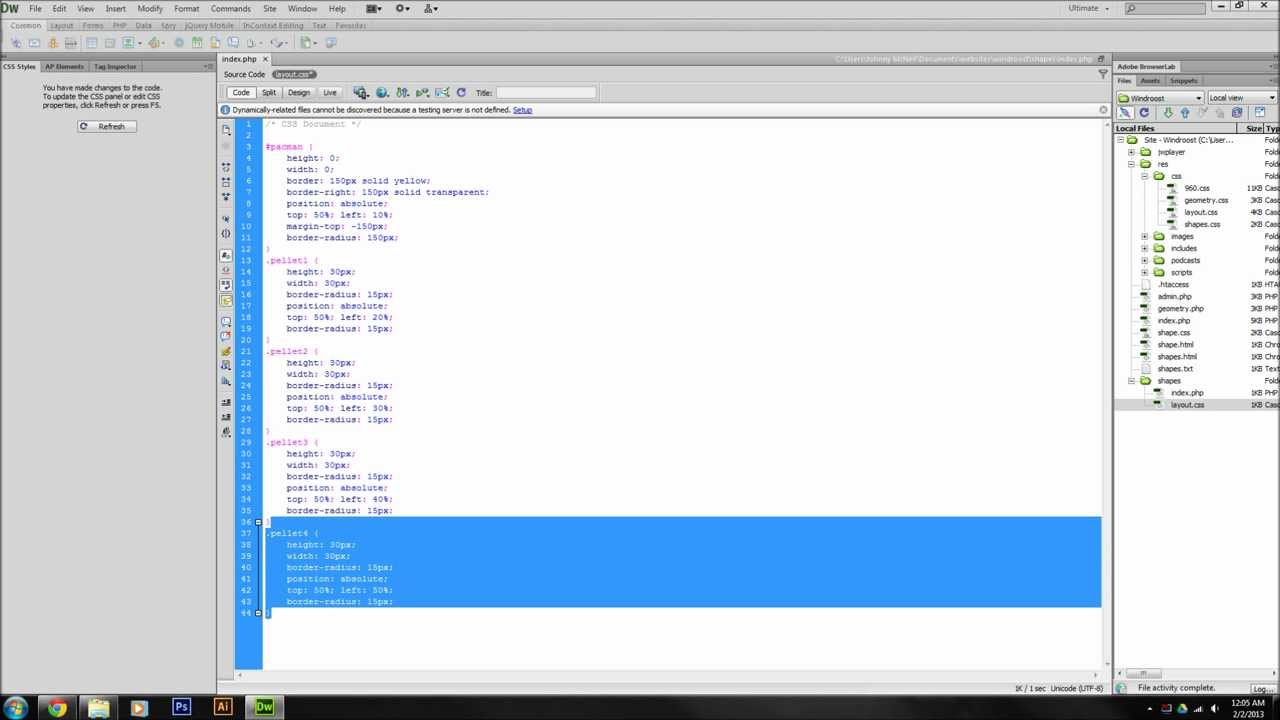 Pacman in HTML and CSS - YouTube