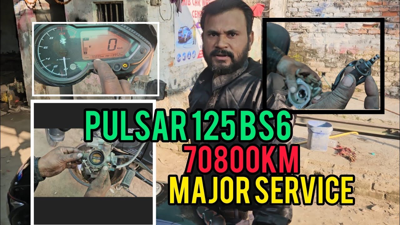 70800km major service Pulsar 125 bs6 - YouTube