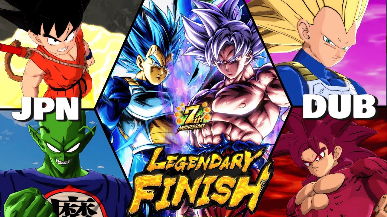 ALL LEGENDARY FINISHES IN DRAGON BALL LEGENDS | HD | 7TH ANNIVERSARY ...