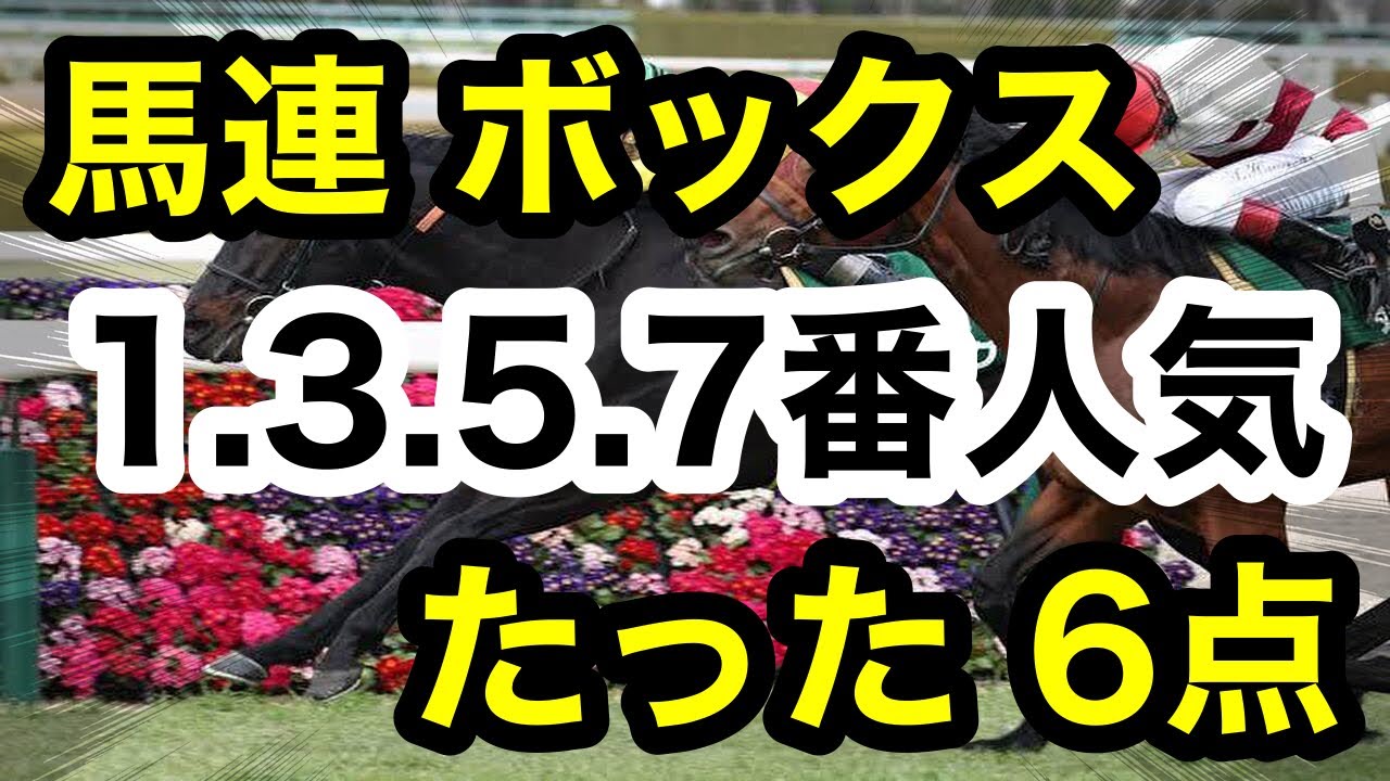 【馬券検証】馬連ボックス1.3.5.7番人気たった6点で勝負【馬券勝負】 - YouTube
