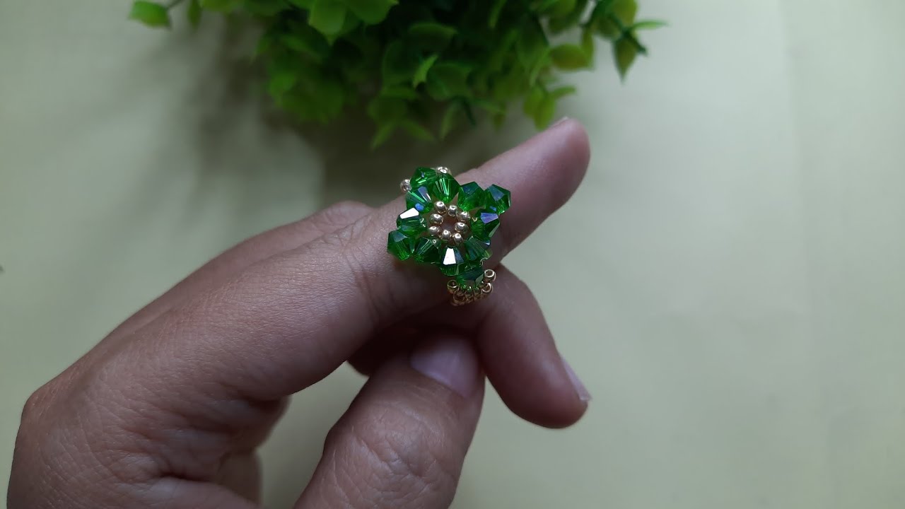 DIY BEADED RING//HOW TO MAKE BEADS RING//EASY AND SIMPLE RING TUTORIAL (@zarabeadschannel) - YouTube