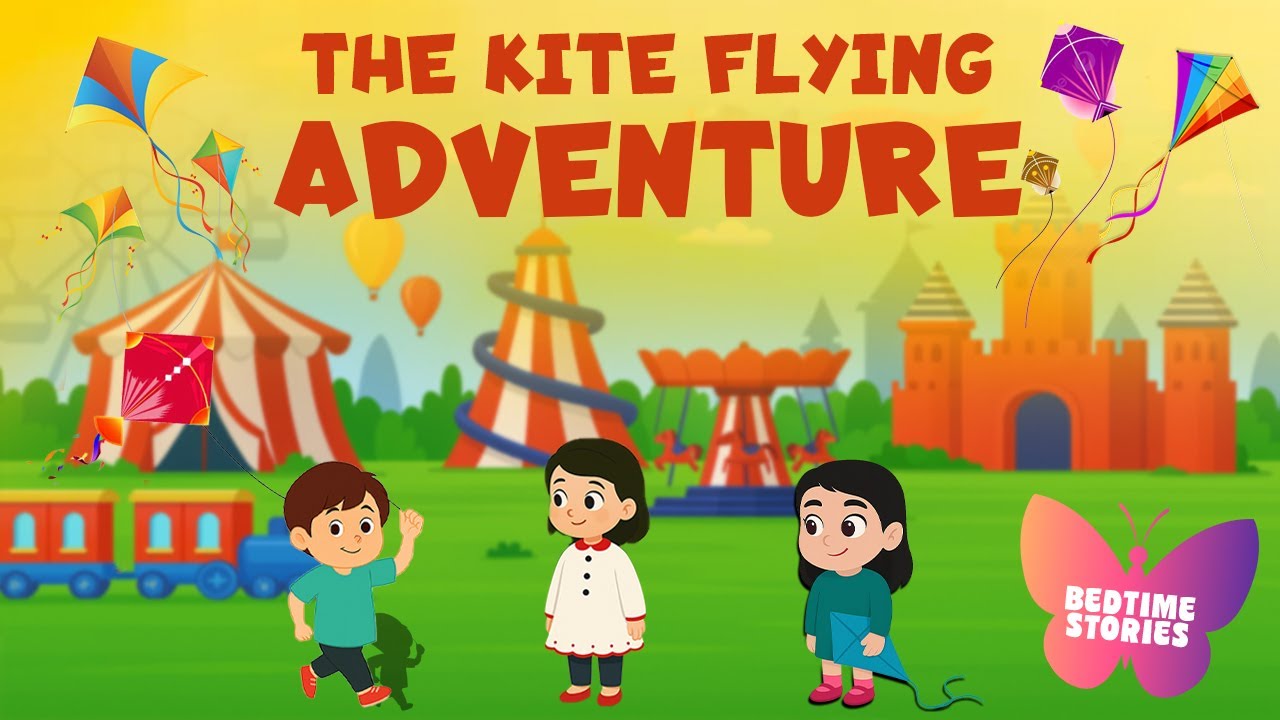 The Kite Adventure | Kids bedtime Stories | Color Pencil Stories # ...
