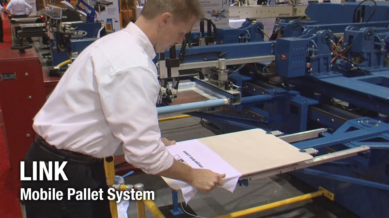 LINK - M&R Screen Printing Equipment - Mobile Pallet System - YouTube