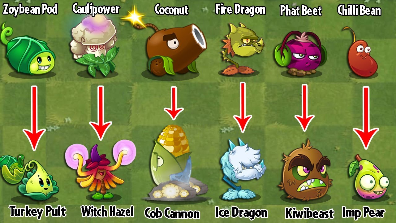 PvZ 2 Discovery - Plants Evolution WEAK - STRONG (P2) - YouTube