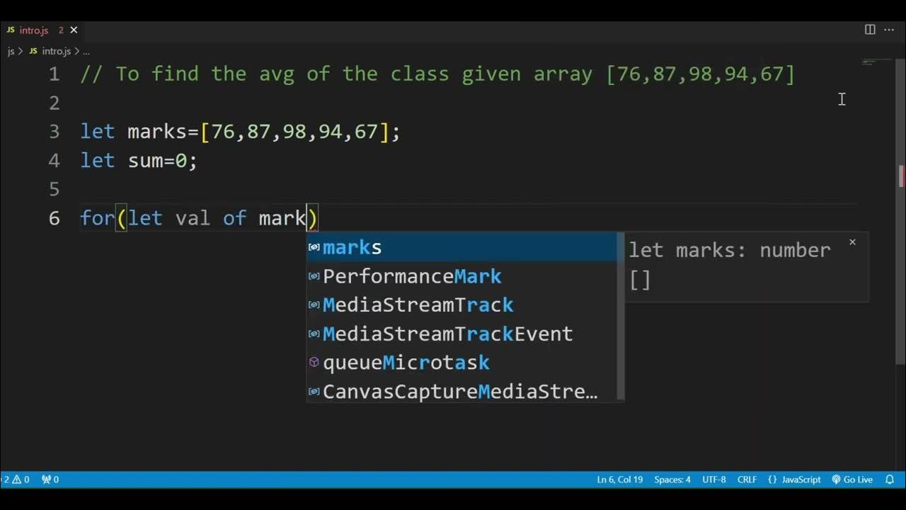 Program to find the average using Javascript - YouTube