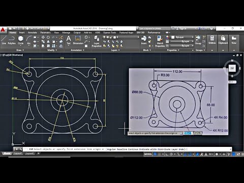 AutoCAD 2D Basic Drawing Practice Tutorial - 5 - YouTube