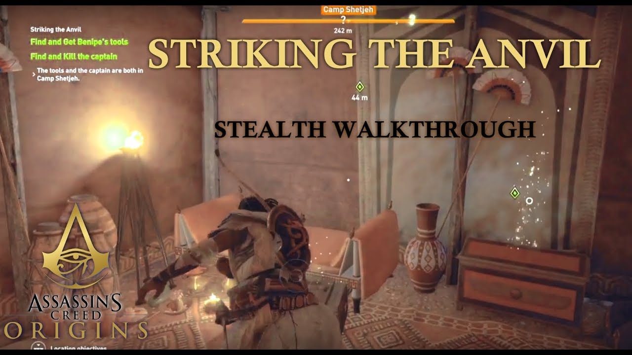 Assassin's Creed Origins - Striking The Anvil - Stealth Walkthrough ...