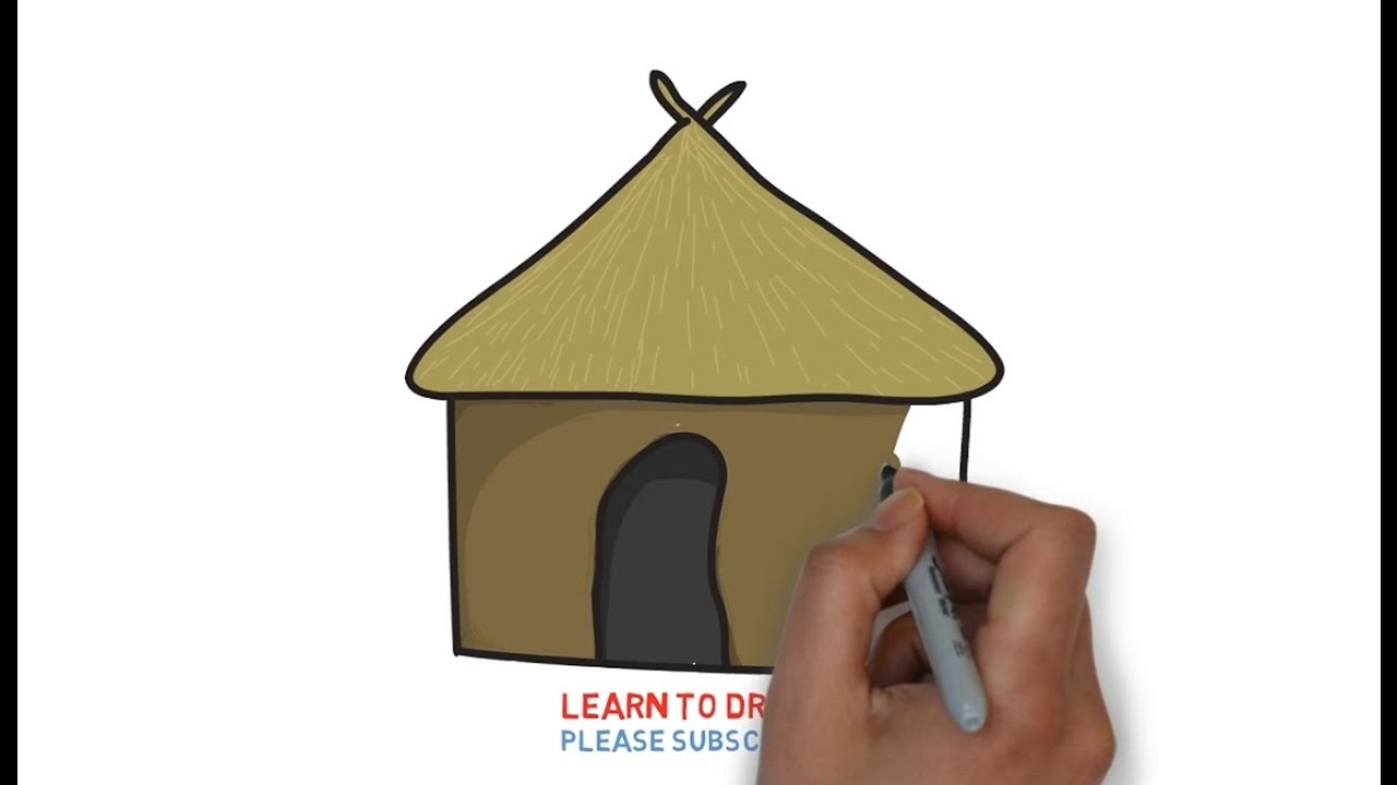 Easy Step For Kids How To Draw a Tribes Houses - YouTube