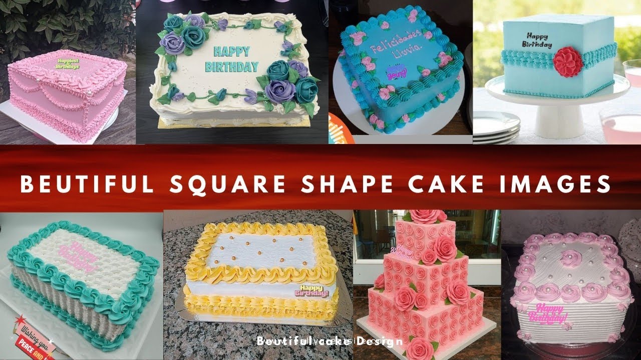 ️ Letest Square Shape Cake Design! Sheet Cake Decorating Ideas! Simple ...