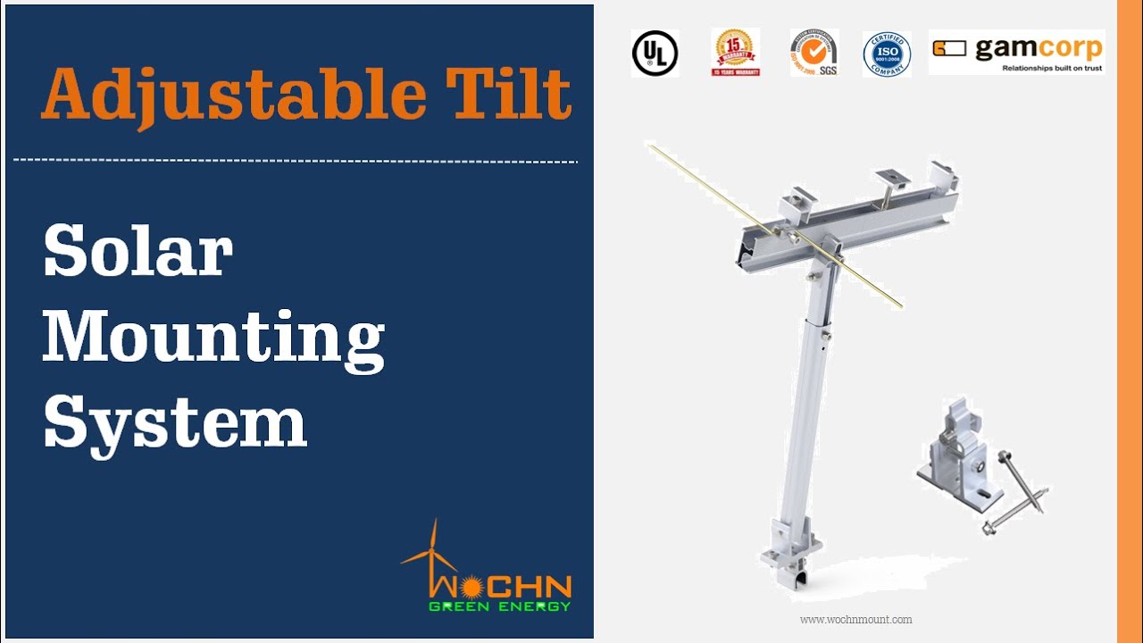 WOCHN Adjustable Tilt Solar Mounting System: Make system tilt on flat ...