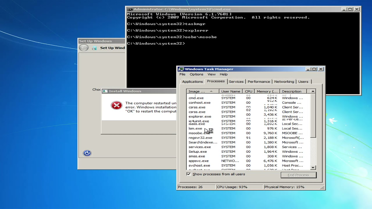 Destroying Windows 7 installer - YouTube