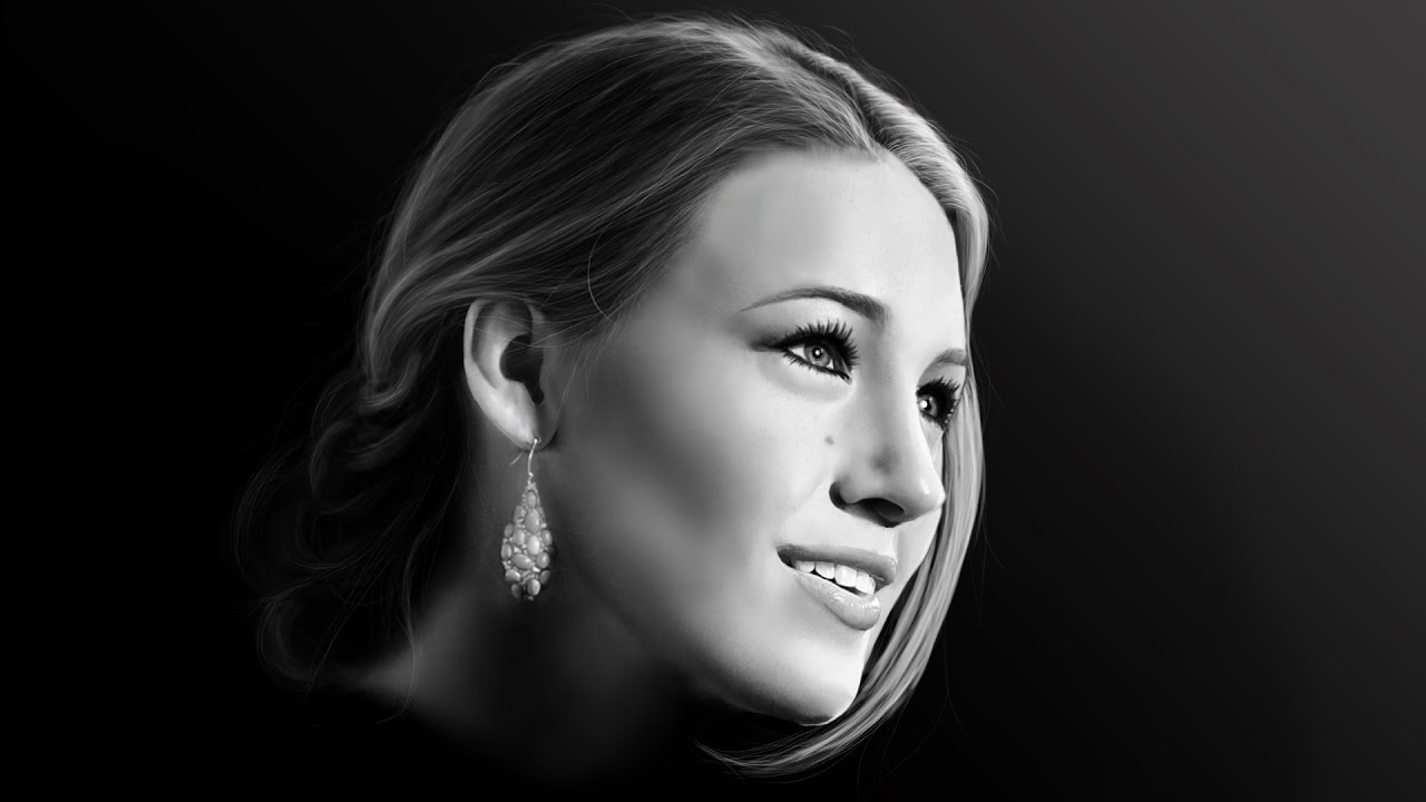 Blake Lively - Speed Painting - YouTube
