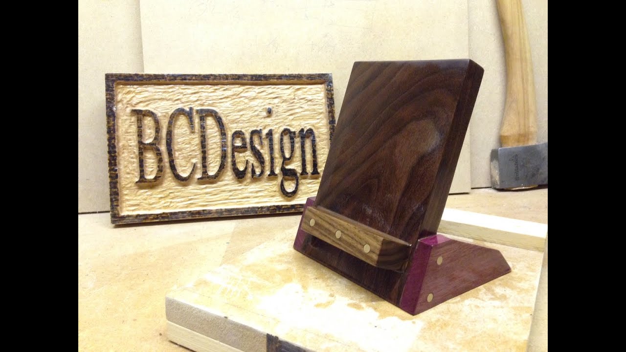 How To Make A Brass Dowel Tablet Stand - YouTube