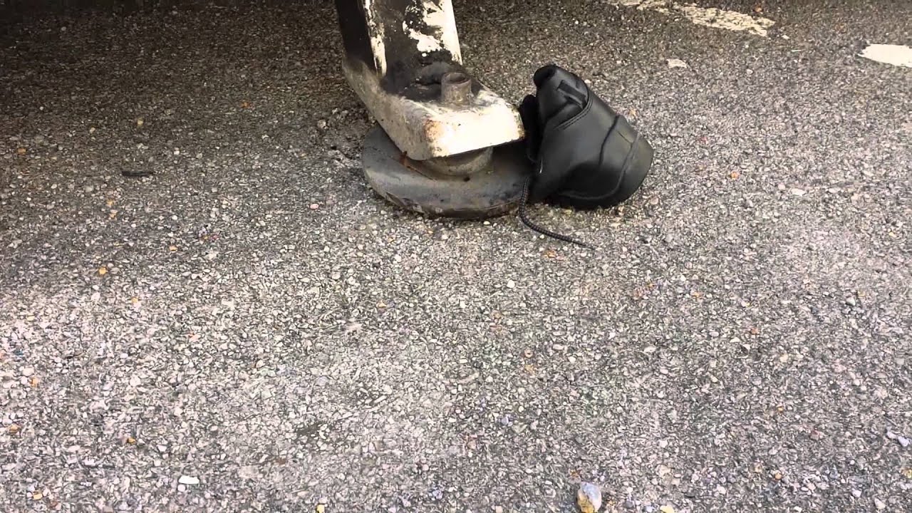 Boot Crushed Under Cherry Picker Jack - YouTube