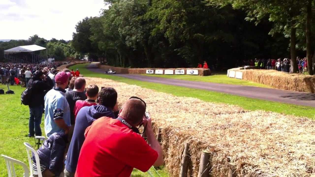The March 2-4-0 Formula One racing car six-wheeled in real race 2012 ...