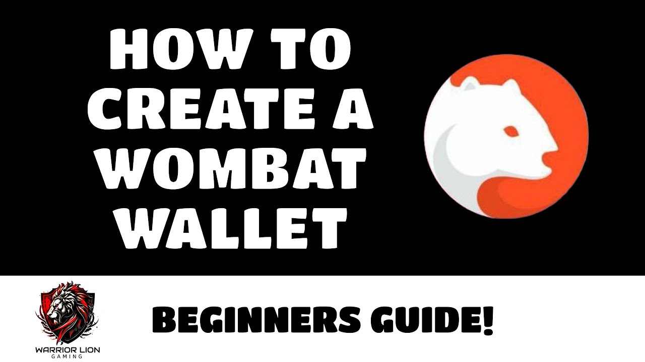 How To Create An Wombat Wallet Tutorial | Beginners Guide - YouTube