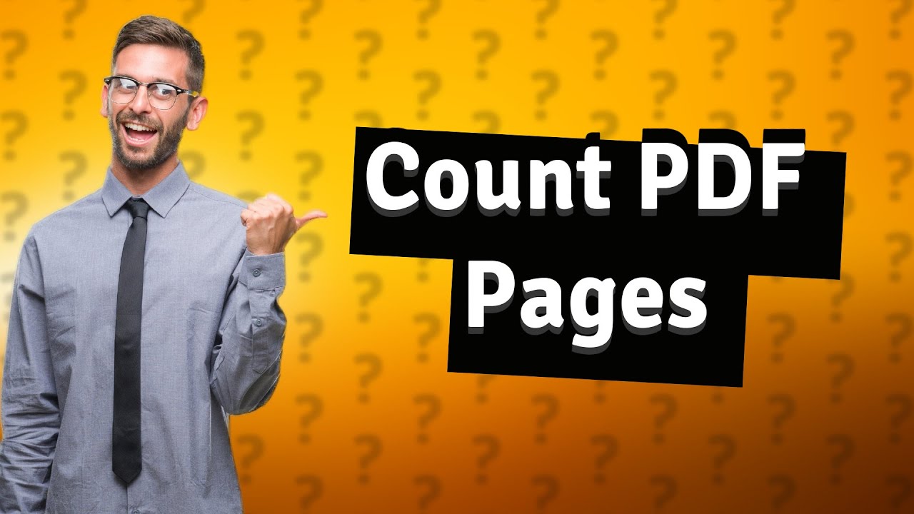 How do I count all PDF pages? - YouTube
