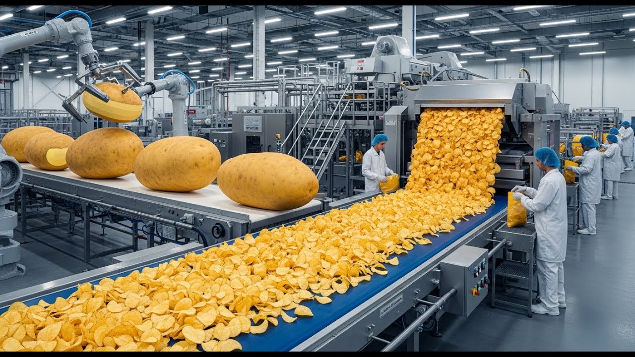 Inside a Modern Potato Chip Factory: From Raw Potatoes to Perfectly ...