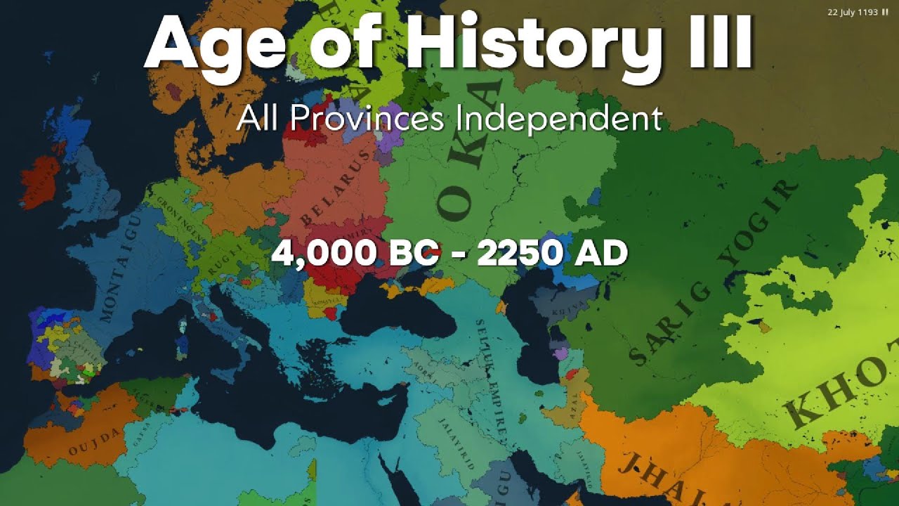 Age of History 3 | API - MEGA TIMELAPSE 4000 BC - 2250 AD! - YouTube